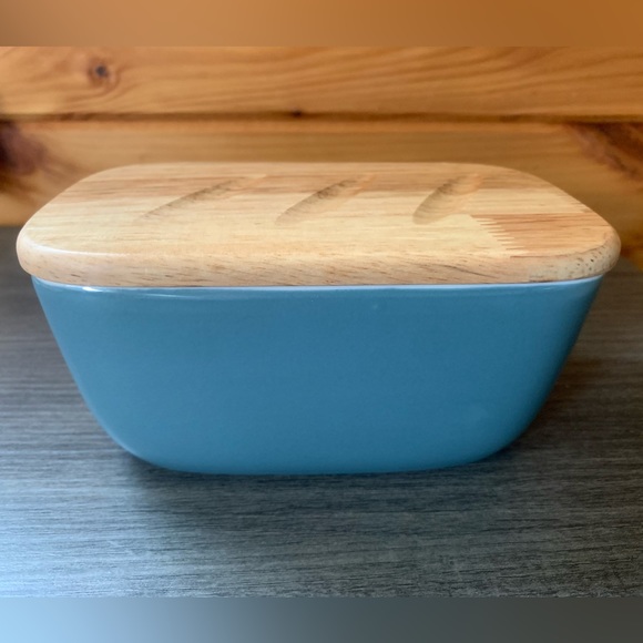 Dowan | Kitchen | New Wout Box Dowan Covered Slate Blue Butter Dish ...